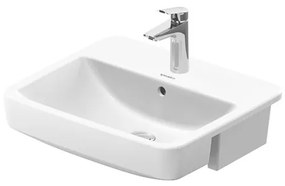 Duravit No.1 - Polozápustné umyvadlo 550 x 460 mm, s přepadem, bílá 03765500002