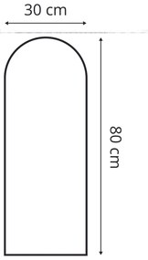 Čalouněný panel - Oblouk - 30x80cm Barva: Mořská zeleň