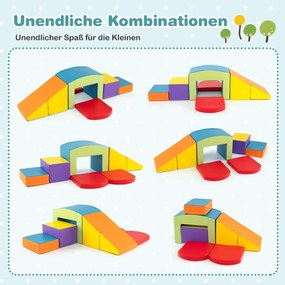 Costway 6 ks. Foam building blocks, soft building blocks s tunnel, stairs