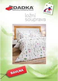 DADKA Bavlněné povlečení Herbal starorůžové 140x200, 70x90 cm