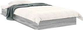vidaXL Rám postele 90 x 200 cm kompozitní dřevo [842069] Barva: šedá sonoma
