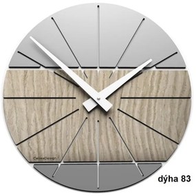 Designové hodiny 10-029 natur CalleaDesign Benja 35cm (více variant dýhy) Dýha černý ořech - 85