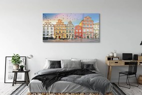 akrylový obraz Gdańsk budovy staré město 140x70 cm