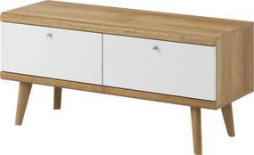 PSK Televizní stolek PORO, Dub Riviera/Bílá 107 cm