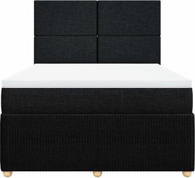 Box spring postel s matrací černá 140 x 190 cm textil 3292046