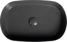 Isvea Isvea, INFINITY OVAL keramické umyvadlo na desku, 55x36cm, antracit, 10NF65055-2C