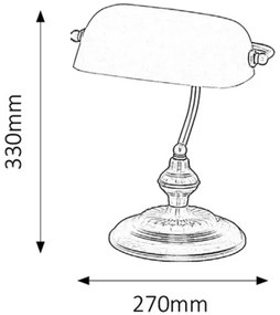 Rabalux 4038 - Stolní lampa BANK 1xE27/60W/230V