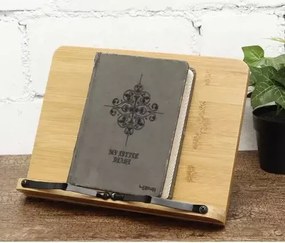 Dřevěný stojan pro knihu a notebook