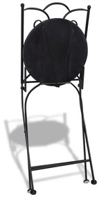 vidaXL Skládací bistro židle 2 ks keramické terakotové a bílé
