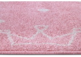 Růžový dětský koberec 160x235 cm Crowns – Hanse Home