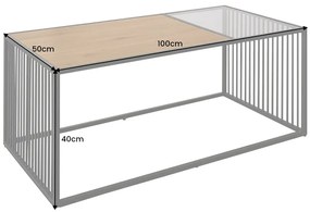 Designový konferenční stolek Haines 100 cm vzor divoký dub