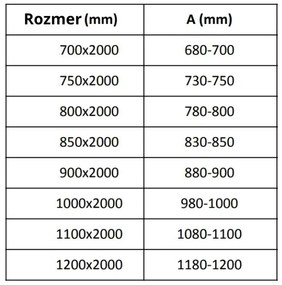 Mexen Velar, skleněná stěna ke sprchové kabině 100x200 cm, 8mm čiré sklo, 870-100-000-00-00