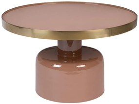 OnaDnes -20% Růžový kovový konferenční stolek ZUIVER GLAM 60 cm