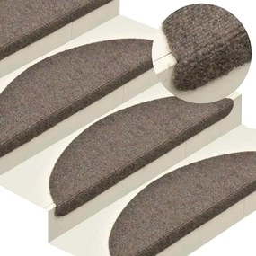Schodové rohože samolepicí 10 ks 65 x 21 x 4 cm béžové, půlkulaté, velké 149717