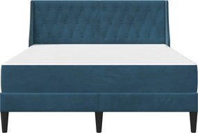Rám postele s matrací s matrací s čelo Modrá 180 x 200 cm samet 3414818