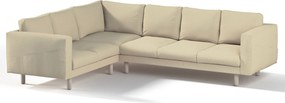 Potah na pohovku IKEA Norsborg rohová 5-místná barva krémová látka lesklé, pletený vzor