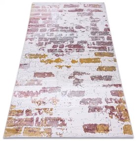 Kusový koberec akrylový DIZAYN 125/5057 Cihlová zeď růžový Rozměr: 160x230 cm