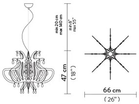 Slamp Závěsné svítidlo LILLIBET Barva: Bílá