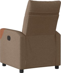 Elektrické polohovací křeslo hnědé textil 3323993