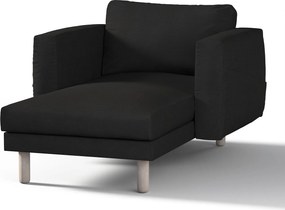 Potah na IKEA Norsborg šezlong s loketními opěrkami barva černá látka pletený vzor
