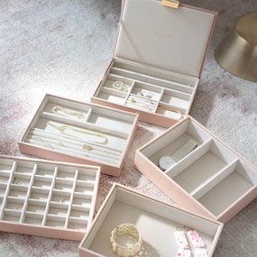 Krabička na šperky Stackers pětidílná classic růžová