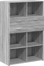Skříň highboard šedá sonoma 80 x 42,5 x 124 cm kompozitní dřevo 3281390