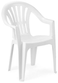 Zahradní židle KONA –⁠ plast, bílá