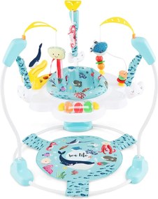 Costway Baby Sky Jumperoo s nastavitelnou výškou, hračkami a hudebním boxem