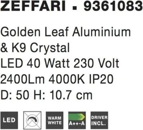 Stropní LED svítidlo NOVA LUCE ZEFFARI 40W 4000K 9361083