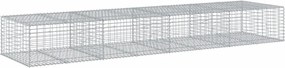 Gabionový koš s víkem 400 x 100 x 50 cm pozinkované železo 3295181