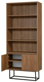 Knihovna Rea Black and Walnut