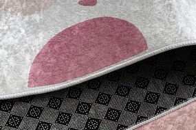 Dětský koberec protiskluzový BAMBINO 61480 krémový / růžový