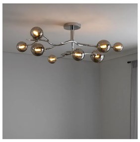 Brilagi - LED Přisazený lustr MISTEL 9xG9/3W/230V černý chrom/kouřová