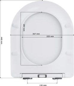 Gamma Magro, toaletní WC sedátko 438x361mm z duroplastu s pomalým zavíráním, bílá, GMA-MAGRO
