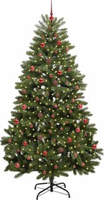 Umělý vánoční stromeček 240 cm 300 LED Teplá bílá PVC a ocel 3395703