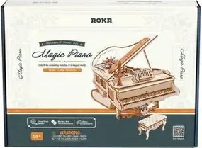 RoboTime 3D dřevěné mechanické puzzle Kouzelné piáno / od 14 let / 223