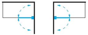 Omnires KINGSTON XHE85BLTR Vanová zástěna 70cm, černá mat - Omnires