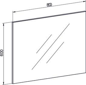 Mereo Mereo, Zrcadlo 60x80x2 cm, CN690