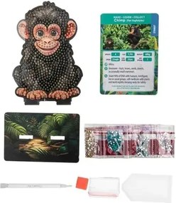 CRYSTAL ART Diamantové malování Jungle: Šimpanz