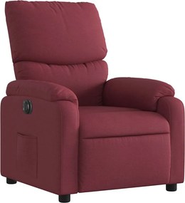 Elektrické polohovací křeslo vínové textil 3204803