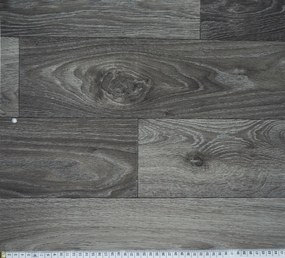 PVC podlaha - lino Blacktex Fumed Oak 966M, na mieru, šíře 3m,4m, šedá, filc, chodba / predsieň, Beauflor