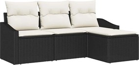 Set pohovek 4 ks Černá polyratan 3346667