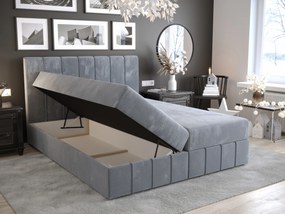 Manželská postel Boxspring 140 cm Barack Comfort (bordó) (s matrací a úložným prostorem). 1055784