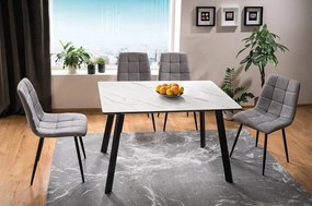 Casarredo - Komfort nábytek Jídelní stůl SAMUEL 120x80, mramor/černý kov