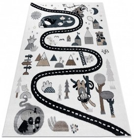Dětský kusový koberec Cesta z města krémově bílý 120x170cm