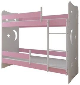 BabyBeds Dětská patrová postel STARS II 180x80 Barevné provedení: Šedá, Úložný prostor: Ano, s úložným prostorem