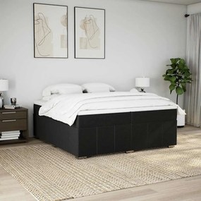 Box spring postel s matrací černá 200x200 cm textil 3285500