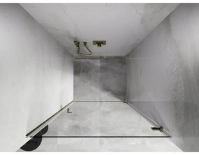 Mexen, Mexen Lunar-B Otočné pravé sprchové dveře 80 cm, transparentní, broušené zlaté - 832-080-000-55-00-P