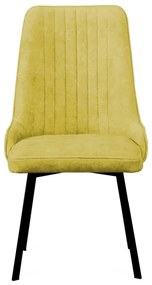 DOLMAR SEDAČKY Jídelní židle - KR-6, různé tkaniny a barvy na výběr Čalounění: žlutá (Uttario Velvet 2959)
