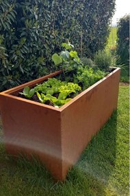 Truhlík MAXI, corten, šířka 100 cm, hnědý
